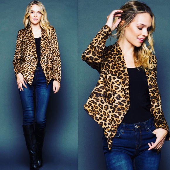 Jackets & Coats | Leopard Blazer Jacket | Poshmark
